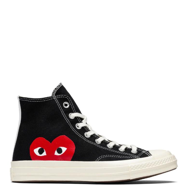Converse Chuck Taylor All Star 70 Hi Comme des Garcons PLAY Black ...