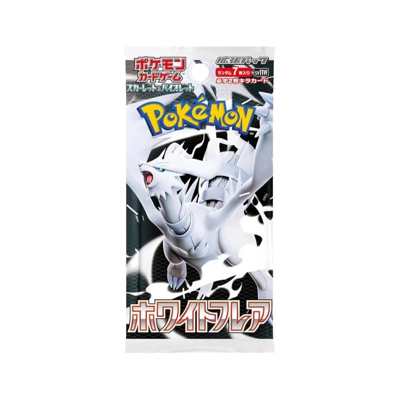 White Flare Booster Packs - 7 Cards Each - Japanese Pokémon Trading ...