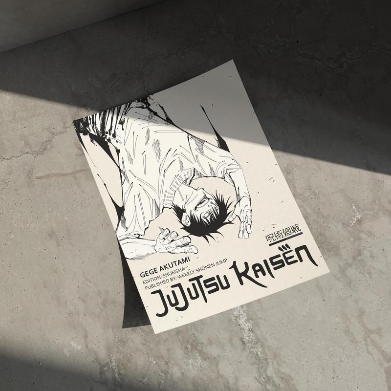 Toji Fushiguro Jujutsu Kaisen Manga Panel Poster Print, JJK Anime ...