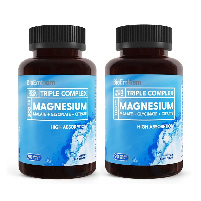 【BioEmblem】Triple Magnesium Complex, Nighttime Sleep Aid, Supports ...
