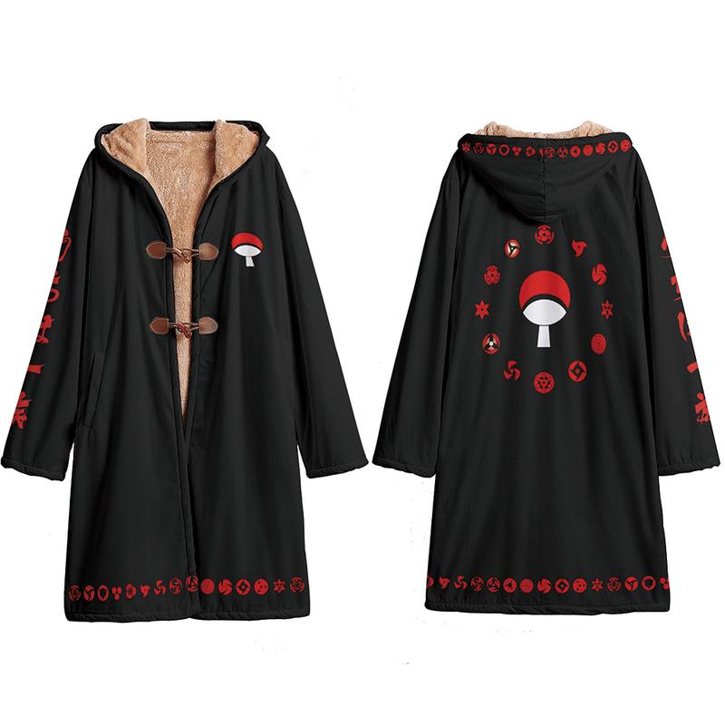 Anime hooded cloak Na-ru-to Uchi-ha clan Sha-ringan Trench Coat ...