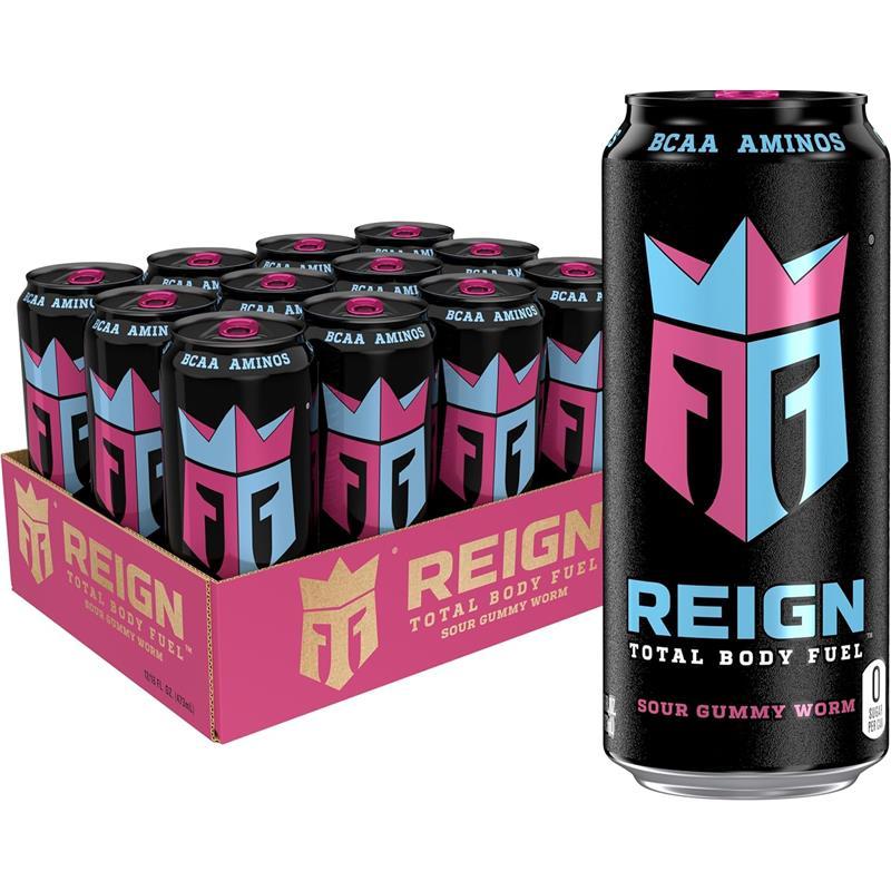 Reign Total Body Fuel Sour Gummy Worm | 16 Fl Oz (12-Pack) Fitness ...