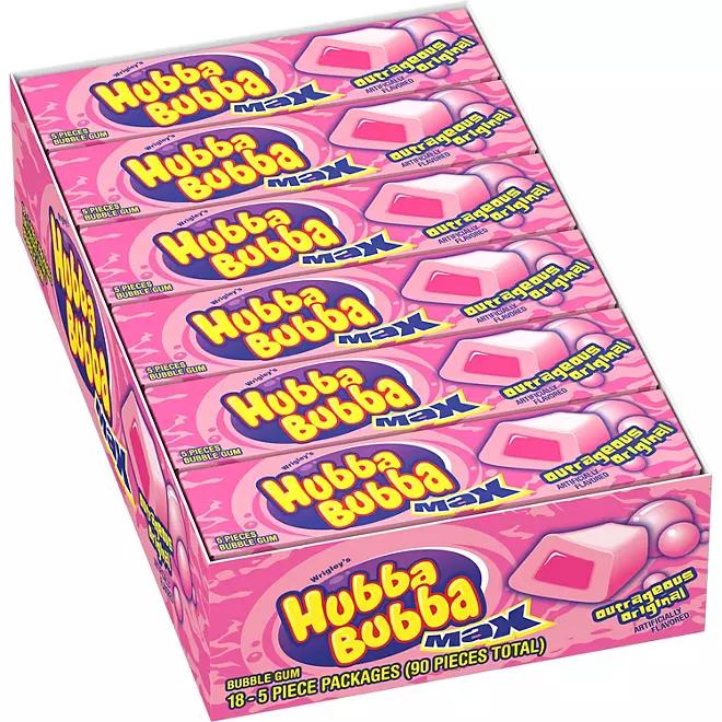 Hubba Bubba Original Bubble Gum 18 Pack Classic Flavor Individually ...