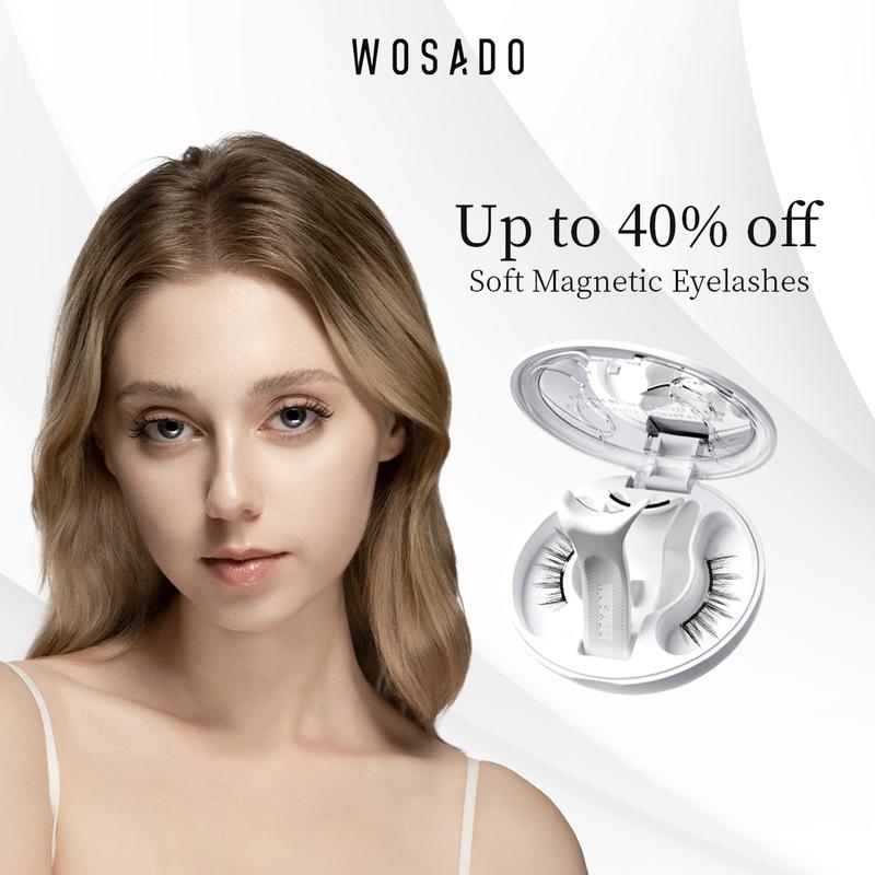 Wosado Soft Magnetic Eyelashes All-in-One Box, Reusable, Glue-Free ...