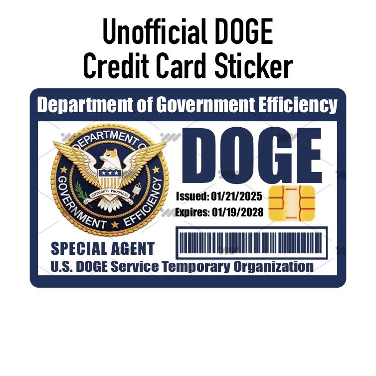 Doge unofficial id card Debit Credit EBT Credit Card Sticker - TikTok Shop