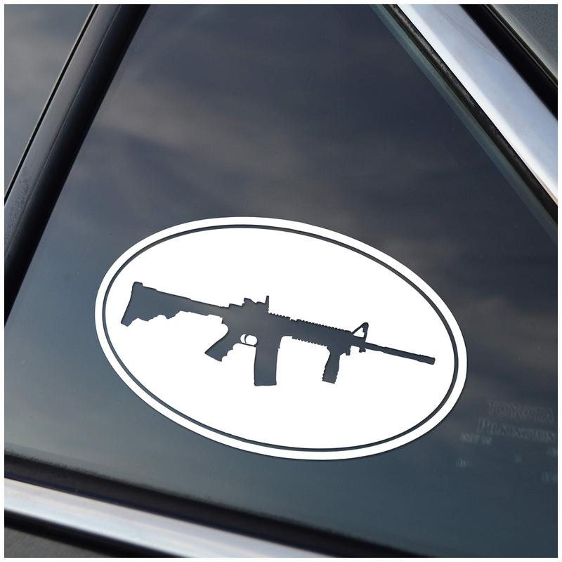 Tactical Truck Decal Rifle AR15 Oval for Car or Truck by StickemAll ...
