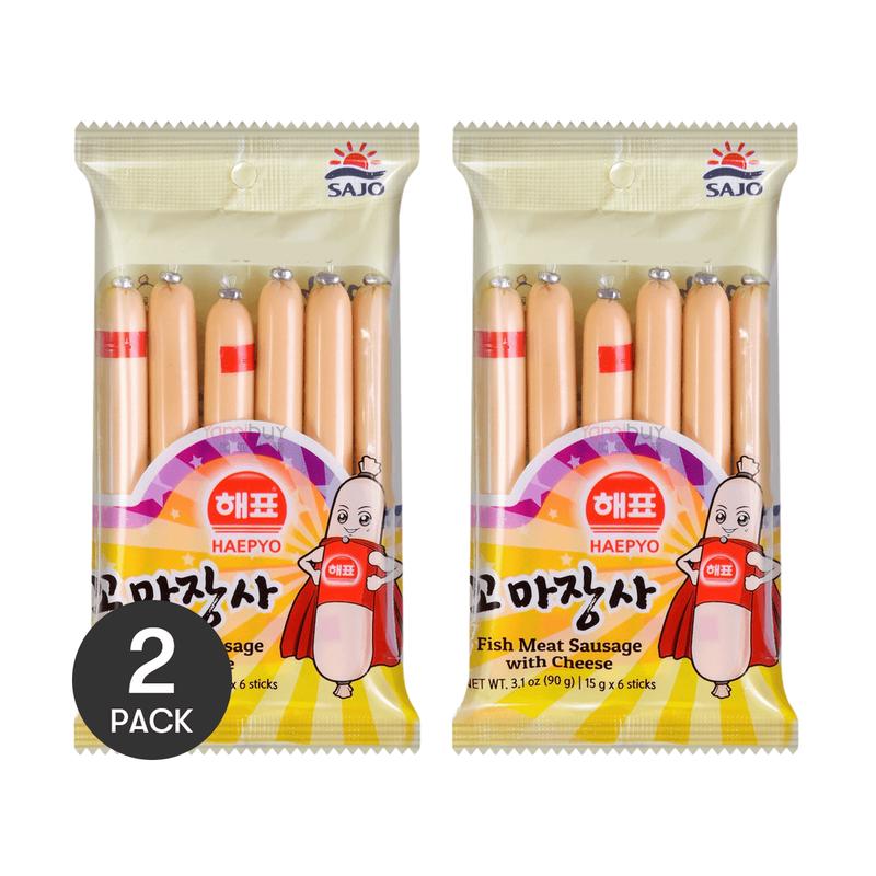 HAEPYO Korean Cheese Cod Fish Sausage - 2 Pack, 90g Each | Delicious ...