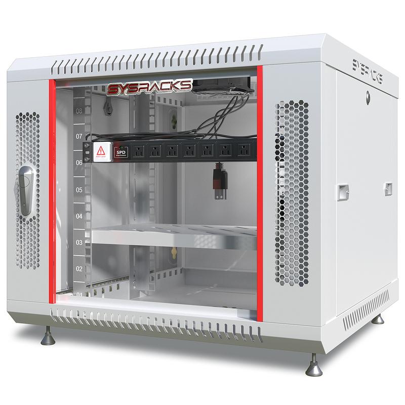 SYSRACKS 9U Wall Mount Server Rack Cabinet with Locking for Electronics ...