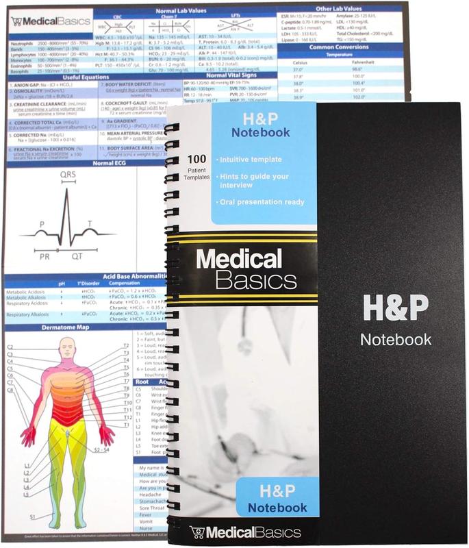 H&P Medical History and Physical Notebook with 100 Medical Templates ...