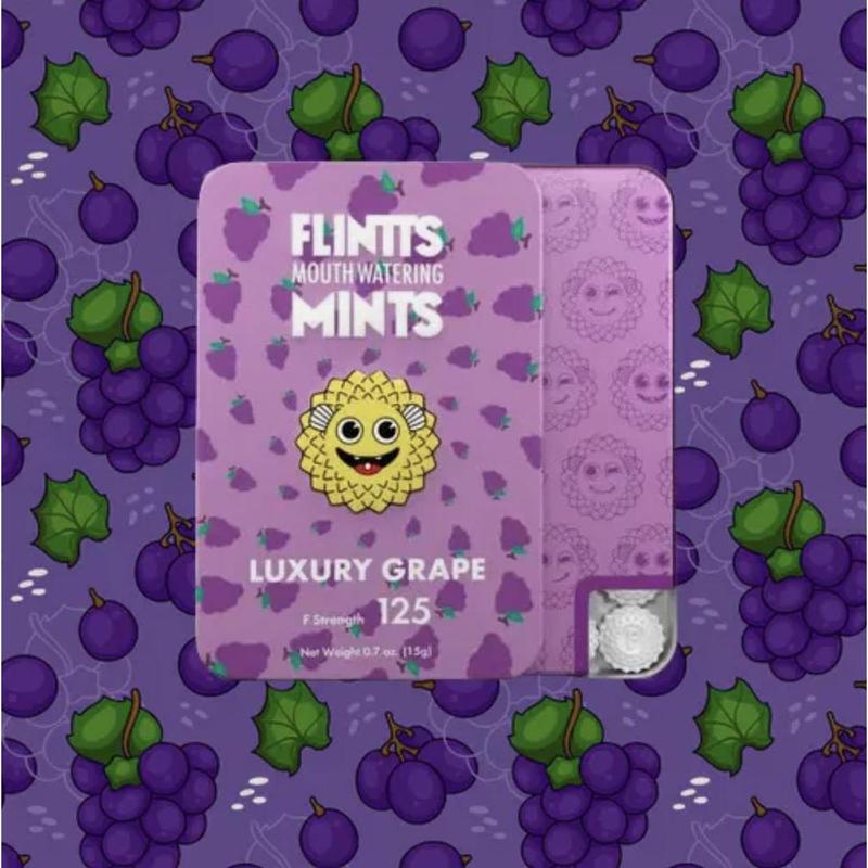 Flintts Mouth Watering Mints - Luxury Grape (F-Strength 125) - Dry ...