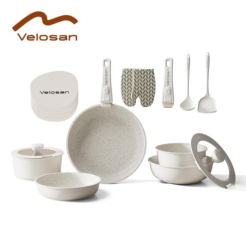 Velosan 18pcs Detachable Handle Nonstick , pots and pan sets - TikTok Shop