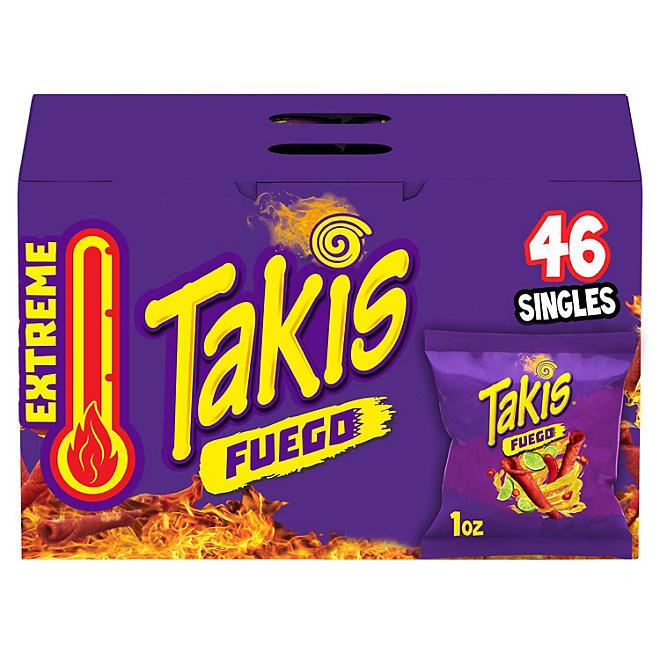 Takis Fuego Rolled Tortilla Chips 1 oz. Snack Crispy 46 pk. Crunchy ...