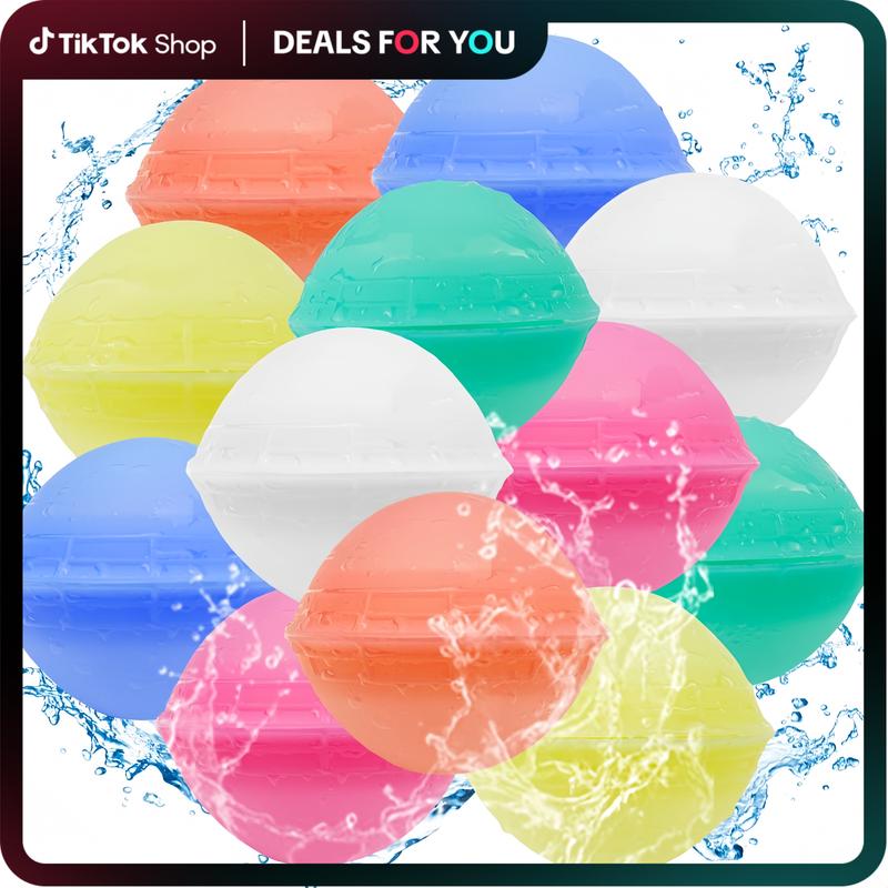 Hotfree 12Pcs Reusable Water Balloons, Pool Beach Water Toys for Boys ...