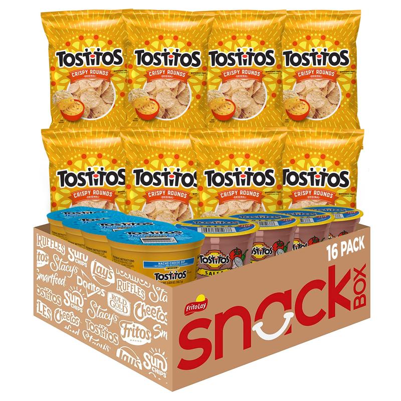 Tortilla Chips Chip & Salsa Pack, 3oz Tostitos Crispy Rounds & 3.8oz ...