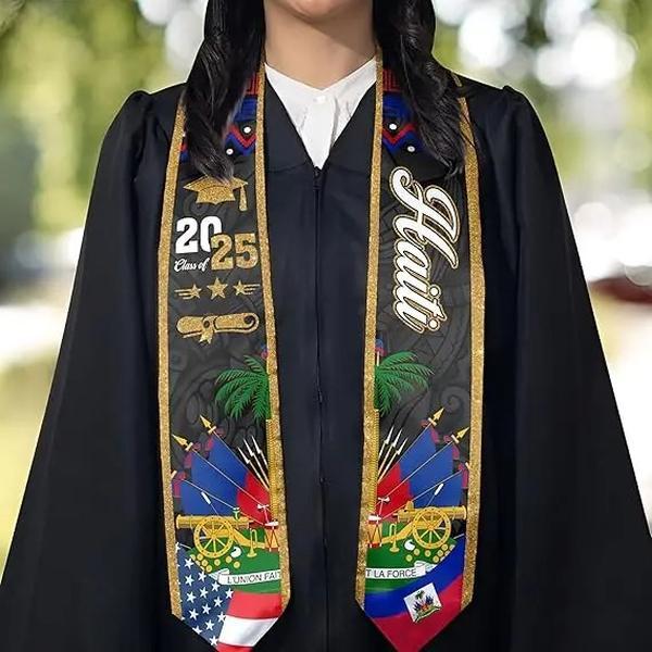 Sash For Graduation 2025 Graduation Stole Haiti Class Of 2025, Haiti ...
