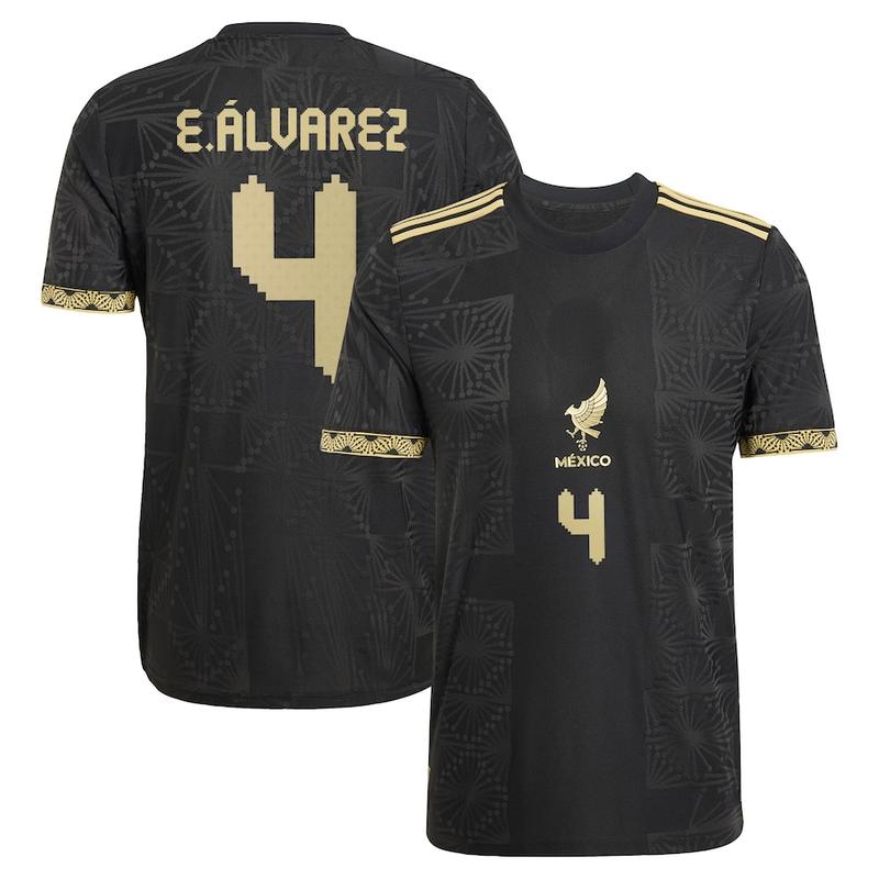 Black & Gold Aztec Soccer Jersey – #4 Defensive Edition | Mexico ...