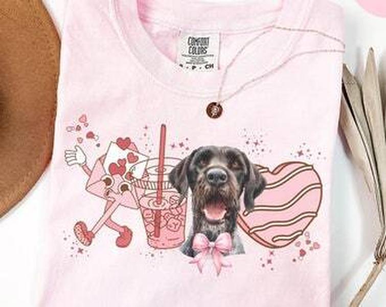 German Wirehaired Pointer Dog Valentine's Day Shirt, Valentine - TikTok ...