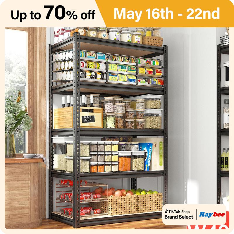 【Live】Raybee Furniture 72" Heavy Duty Garage Storage Shelves, 1500 ...