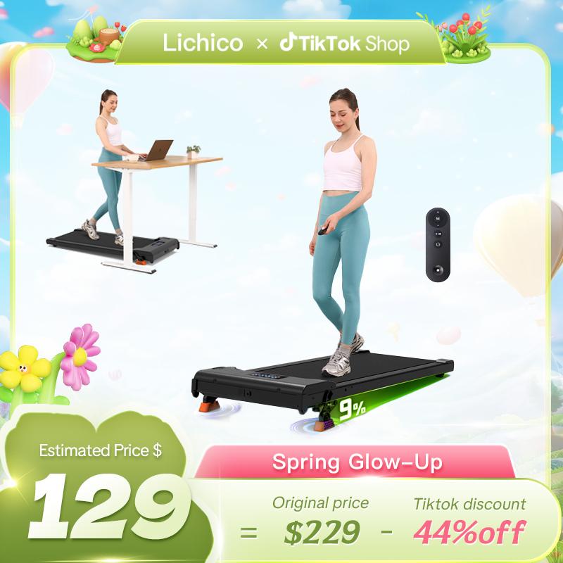 Lichico Incline 2-in-1 Under Desk Treadmill, Electric Walkin - TikTok Shop