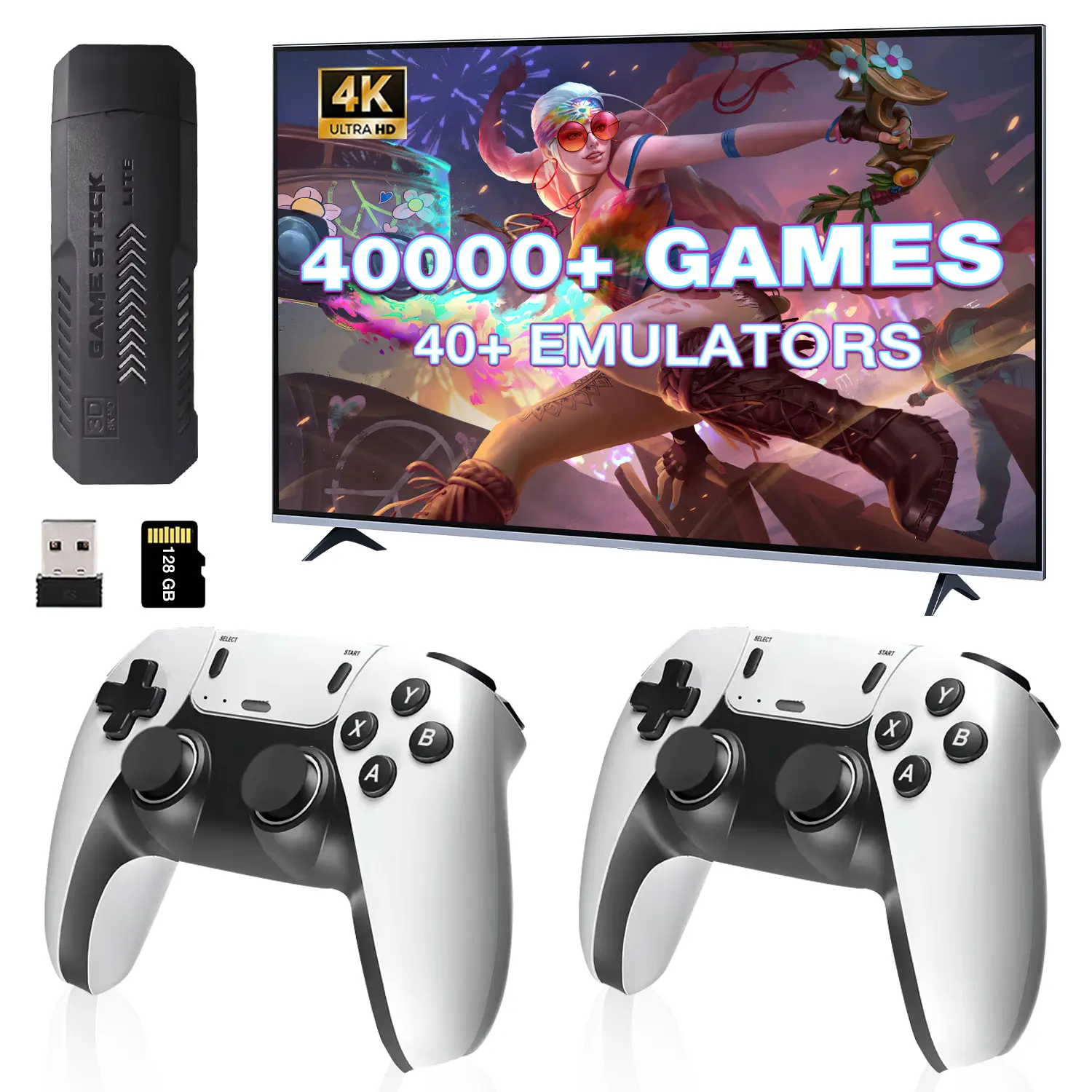 2025 new wireless retro gaming console with 50,000+games, 4K - TikTok Shop