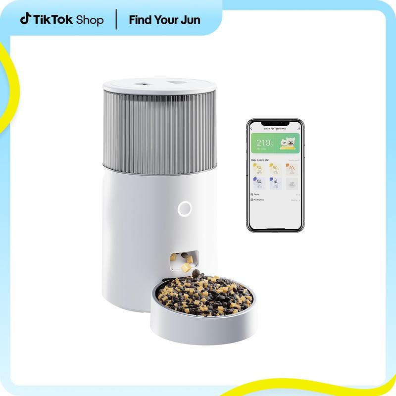 PET MARVEL Automatic Cat Feeder Mini 2.5L, Smart Pet Food Dispenser for Dog and Feilines and ...