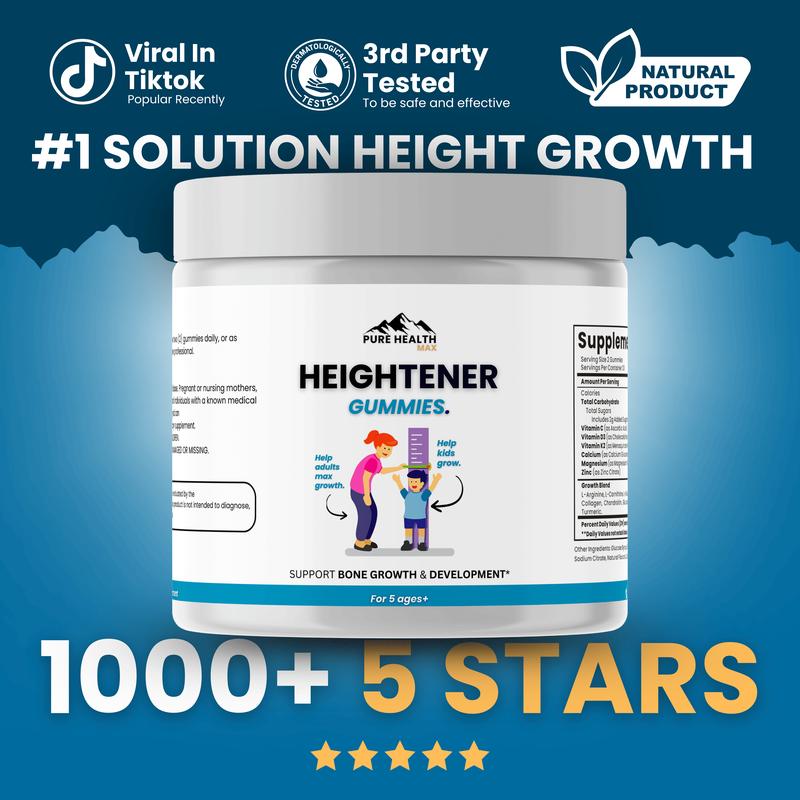 Heightener Gummies - Natural Height Growth Supplement for Kids ...