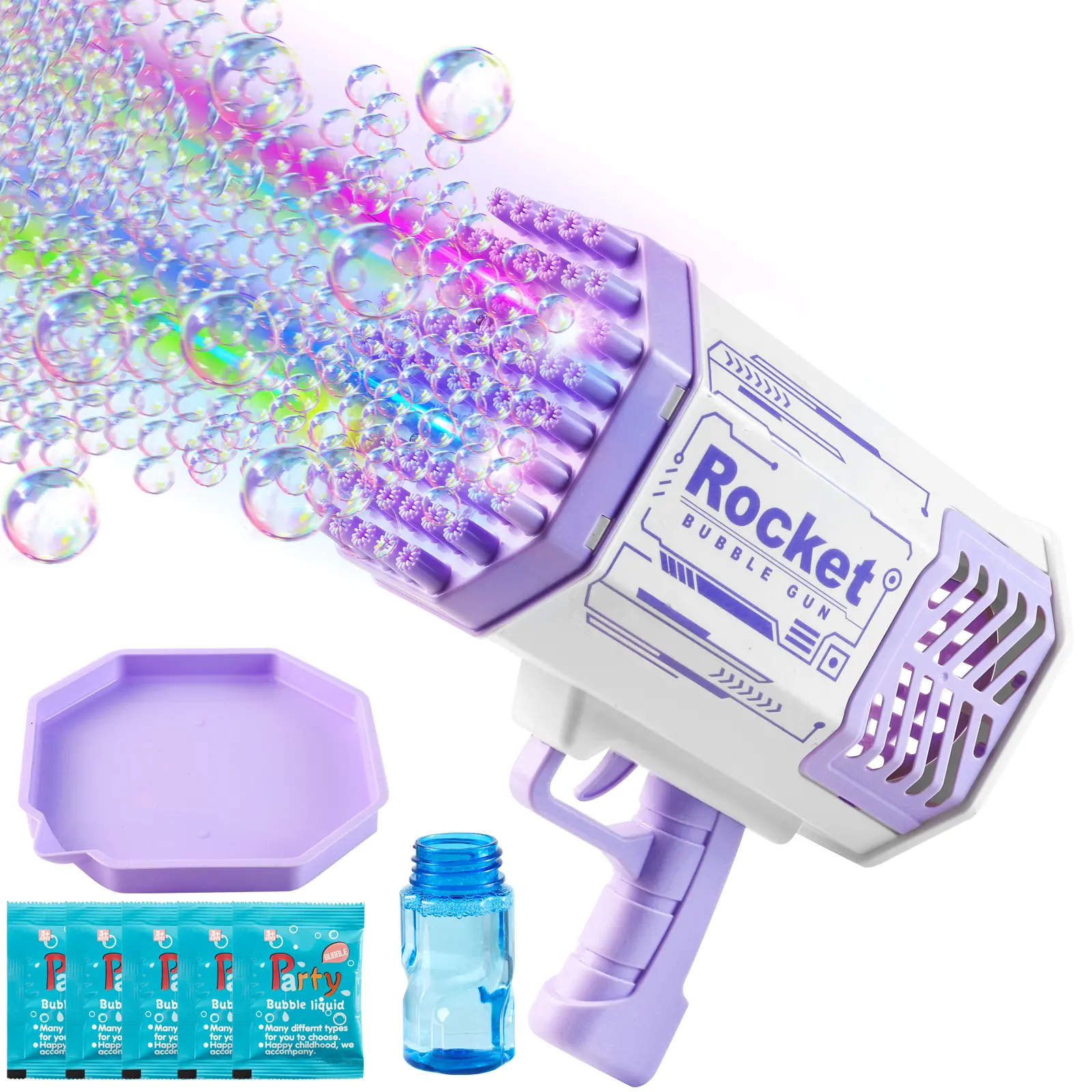 Bubble Machine Bubble Blaster Toys for Kids Bubble Maker with 69 Holes ...