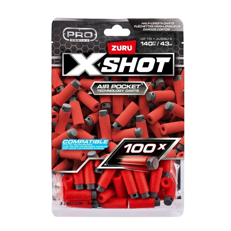 Zuru X-Shot Pro Series Half-Length Darts Refill Pack (100 Darts ...