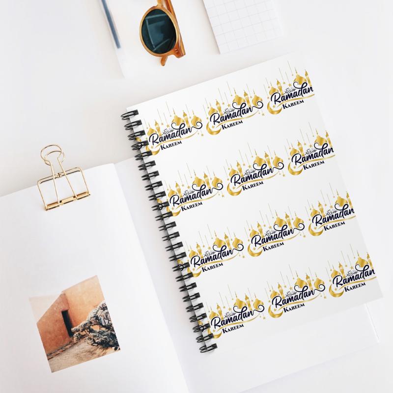 Ramadan Blessings Spiral Notebook - Islamic Journal, Prayer Notebook ...