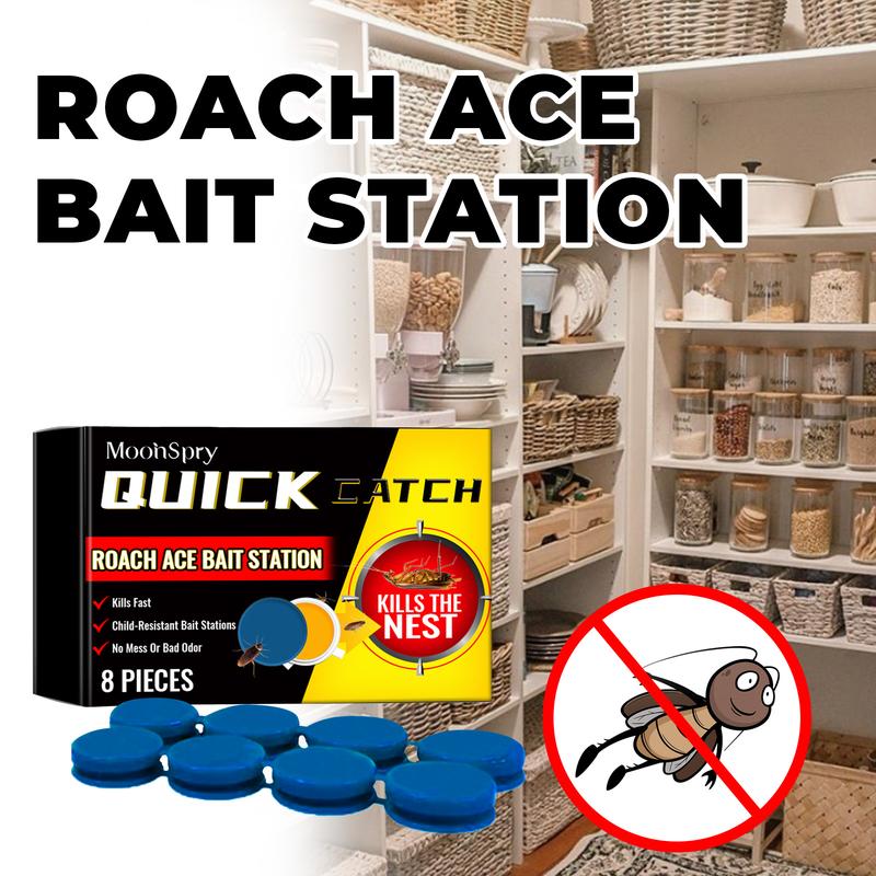 MoonSpry Roach Ace Bait Station, Insect-Repellent Cockroach Bait ...