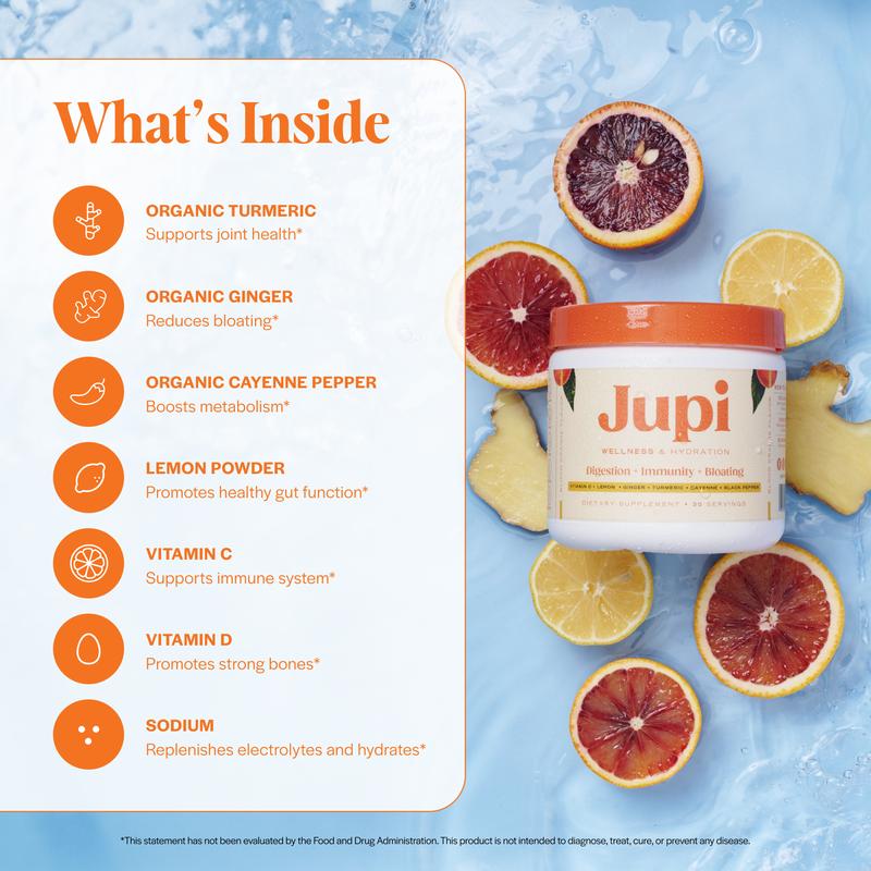 Jupi Wellness and Hydration Drink | Turmeric and Ginger Supplement ...