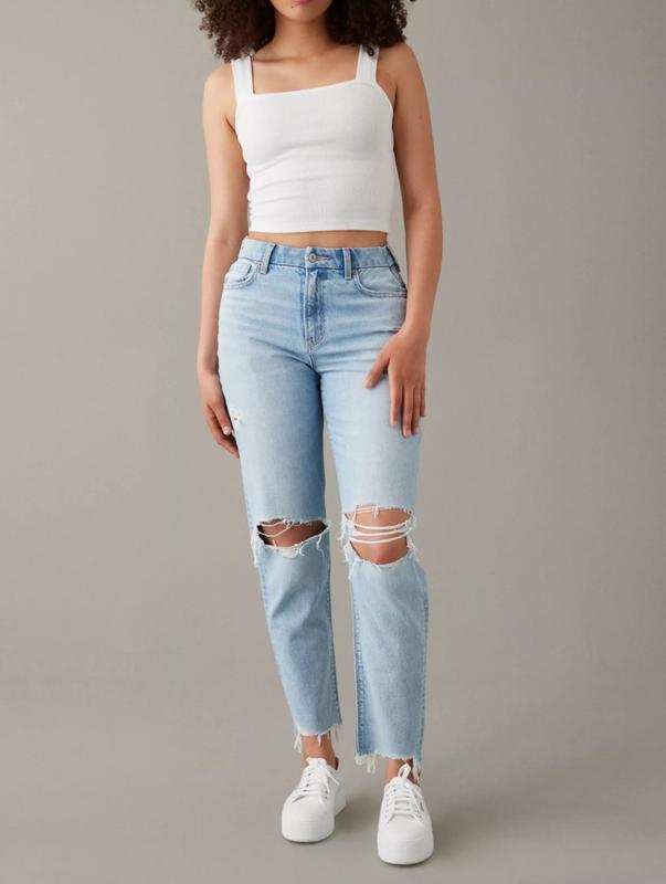 Strigid Curvy Ripped Mom Jean - Womenswear Bottoms, Comfortable ...