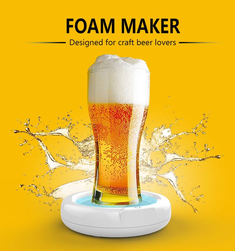 Ultrasonic Beer Foamer, Beer Foam Maker, Portable Beer Bubbler ...