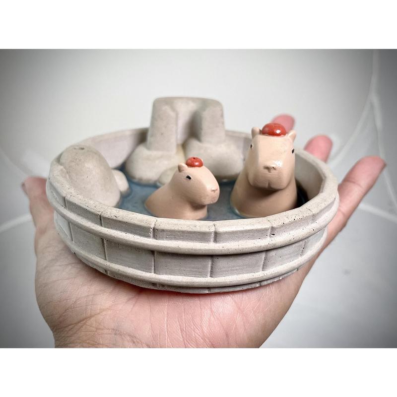 Handmade Concrete Capybara Backflow Incense Burner - Perfect - TikTok Shop