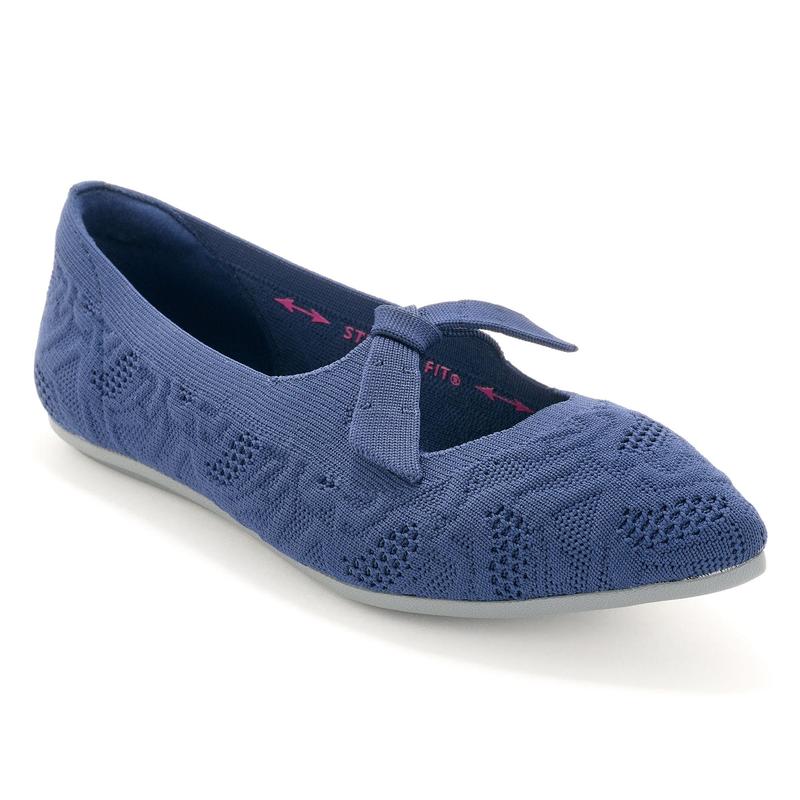 Skechers Cleo Point Textured Knit Ribbon Knot Flats-Lady Love - TikTok Shop