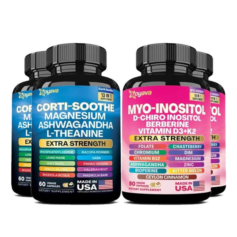 4 Bottles Special | Soothe & Smooth Bundle – All-in-One Cortisol ...