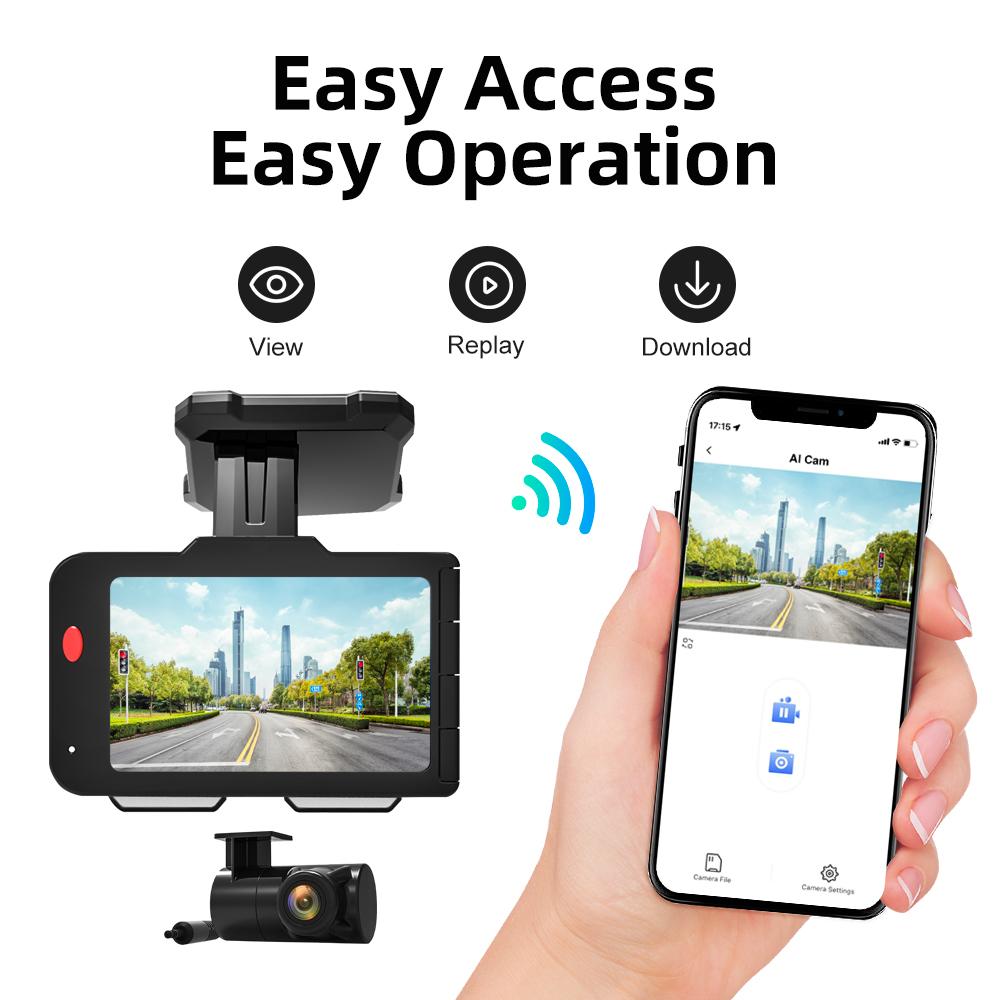 Hawk 4K HD Resolutions AI dash camera with Voice Commands,WiFi and ADAS functions