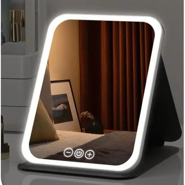 Portable LED Makeup Mirror,Foldable Makeup Mirror with Light - TikTok Shop