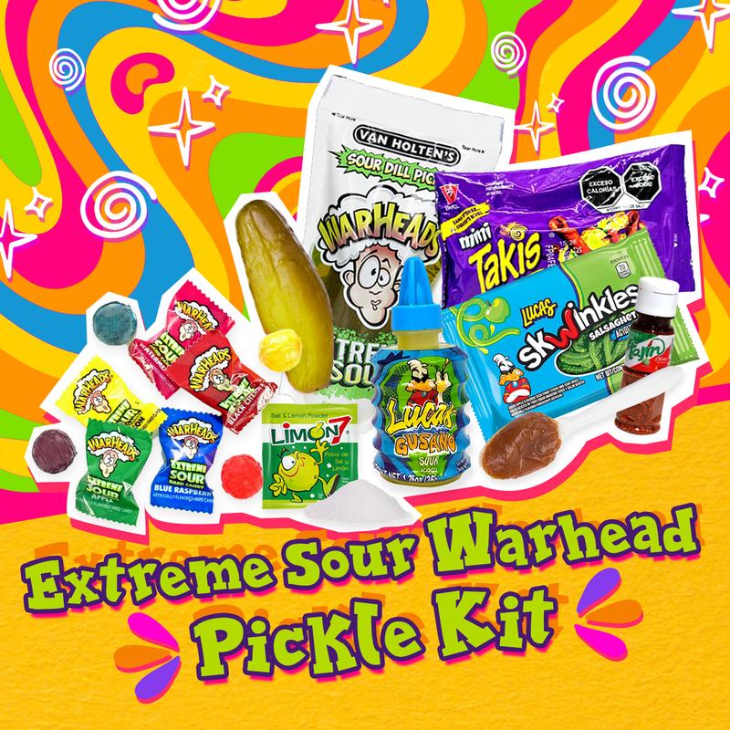 Extreme Sour Warhead Pickle Kit – Sour Pickle & Candy Kit to - TikTok Shop
