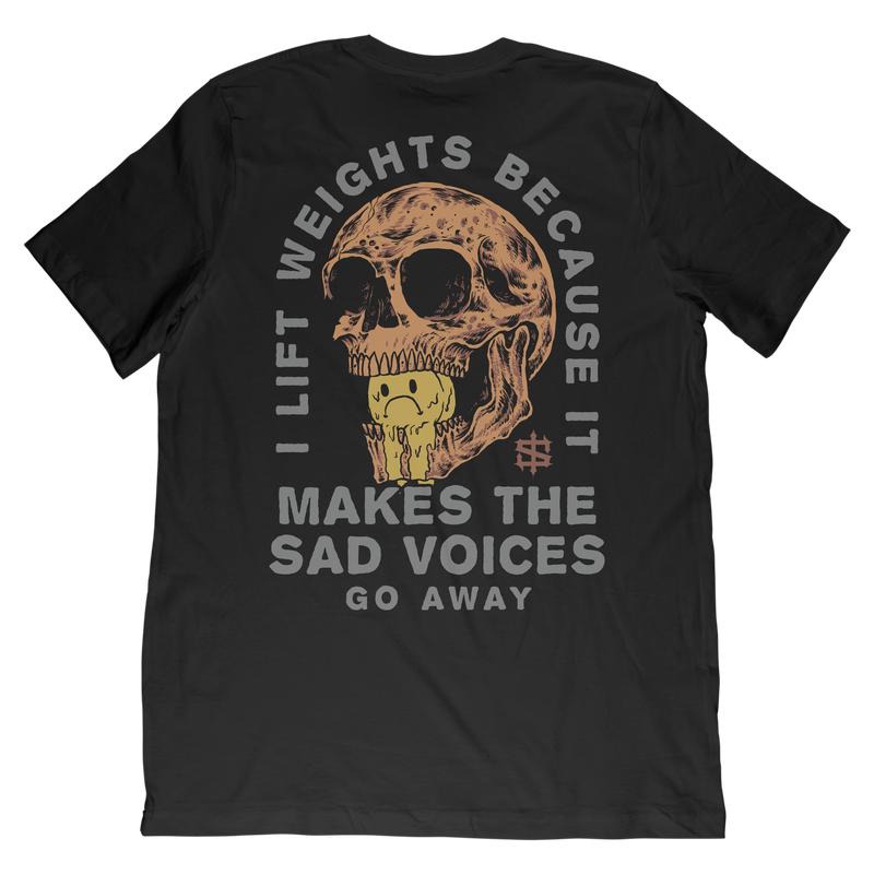 I lift weights because it makes Sad Voices go away Tee Colla - TikTok Shop