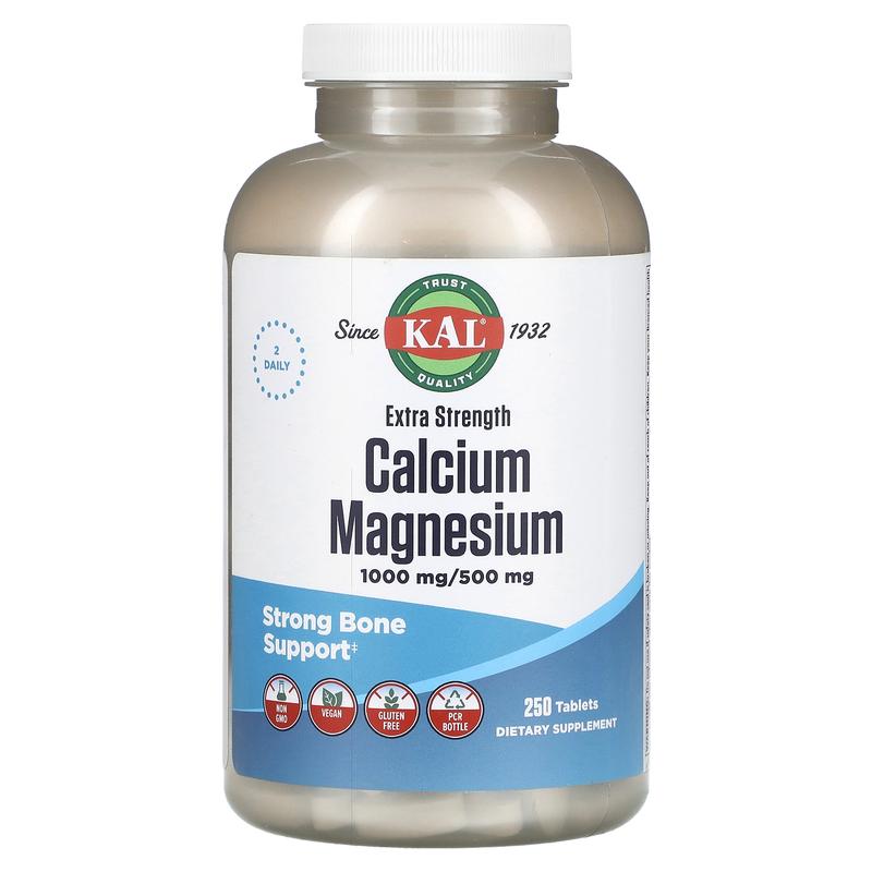 KAL Calcium Magnesium, Extra Strength, 250 Tablets - TikTok Shop