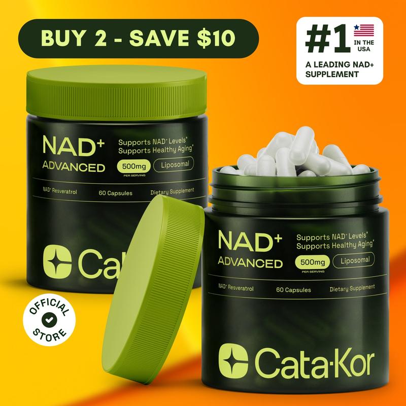 2x Cata-Kor NAD+ Advanced - NAD+ Supplement for Skin Aging Support ...