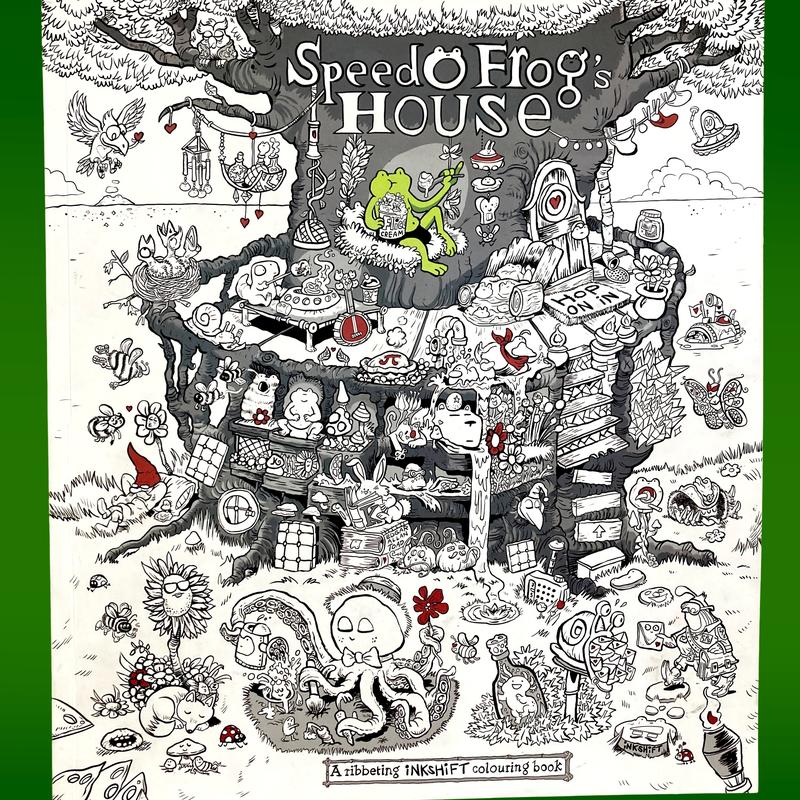 'Speedo Frog's House': a detailed Inkshift coloring book, image ...