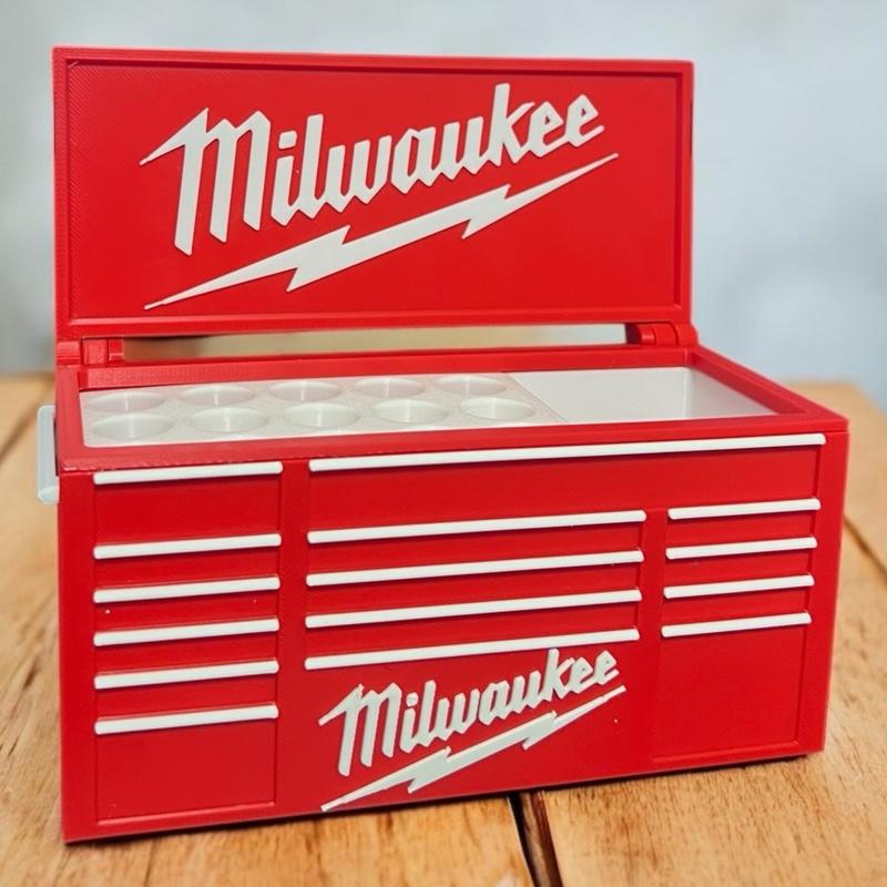 Milwaukee Workbench Toolbox Pen Holder - Mini Tool Chest Organizer ...
