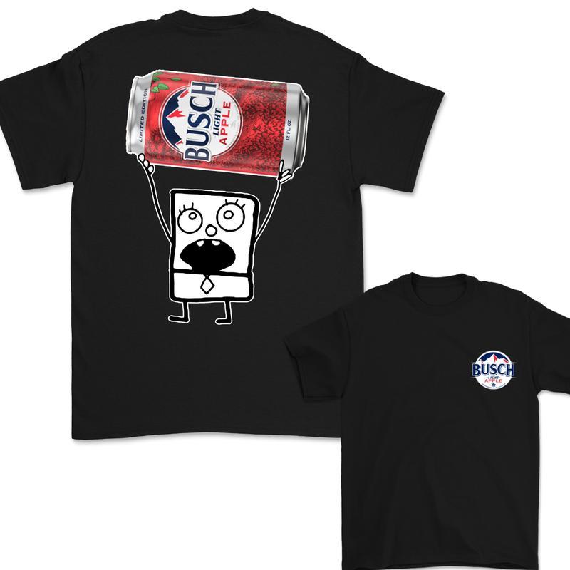 Doodlebob Busch Light Apple T-Shirt, Vintage Mountain & Fruit - TikTok Shop