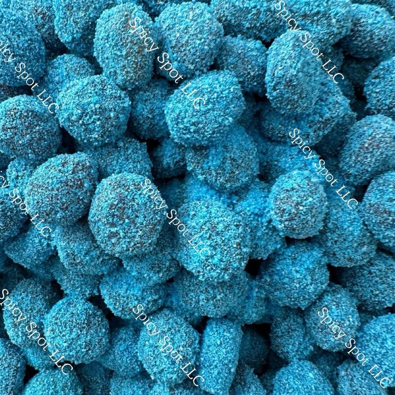 The Spicy Spot Blue Raspberry Sour Gushers Candy - Chewy Candy Snack ...