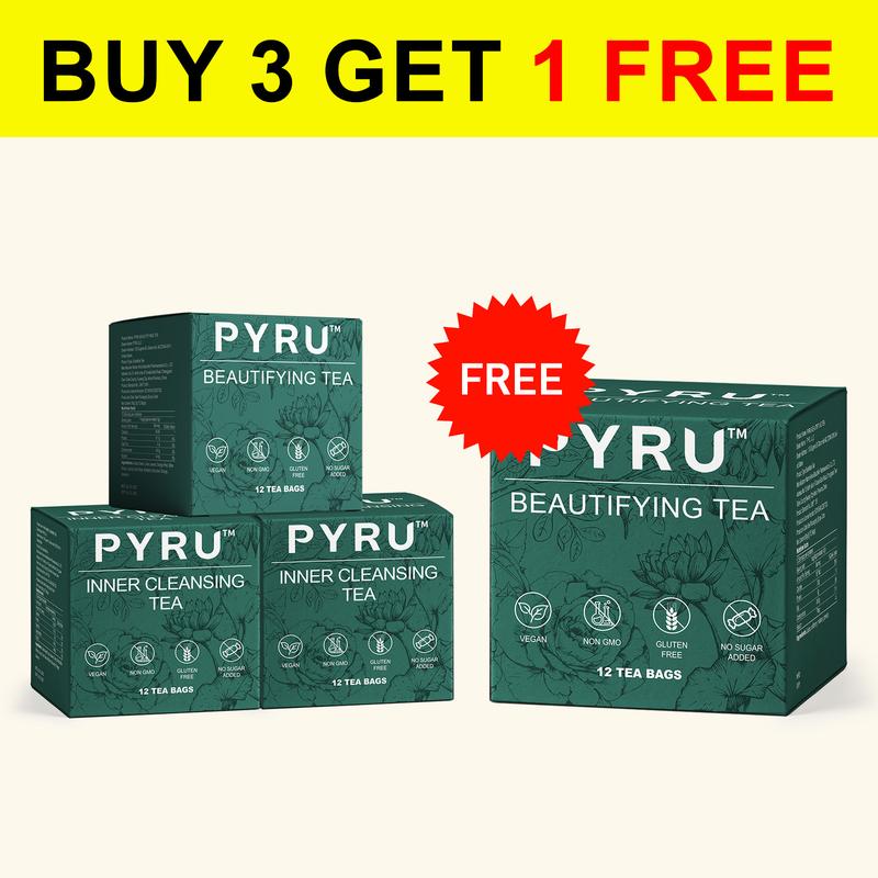 PYRU Tea Combo – Radiant Clarity 4-Box | Skin Vitality & Inner Harmony ...
