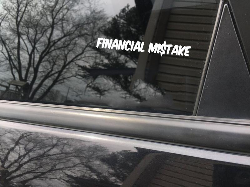 Financial Mistake funny car sticker decal - TikTok Shop