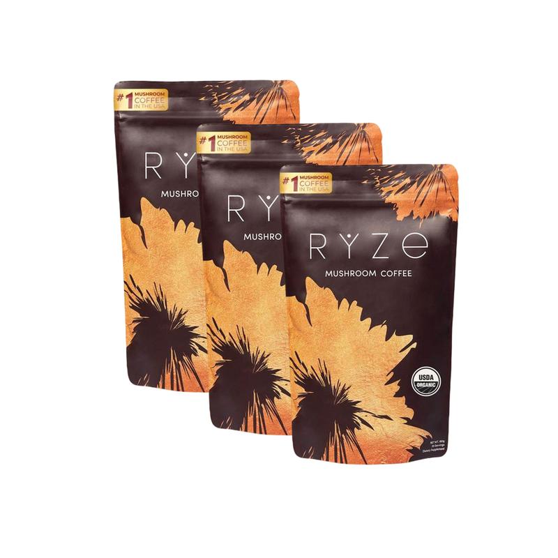 RYZE Mushroom Coffee, a 30-serving organic instant beverage. - TikTok Shop