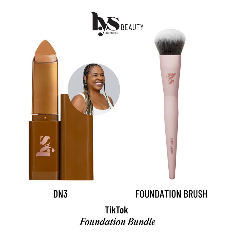 LYS Beauty Triple Fix Blurring Skin Tint Foundation Stick + Brush Bundle - TikTok Shop